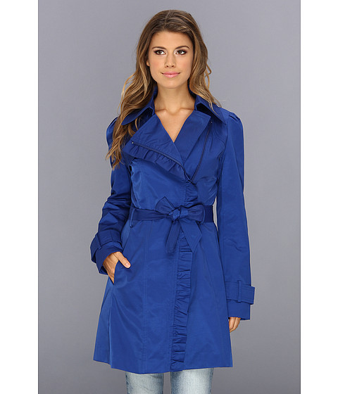 UPC 729391970555 - Jessica Simpson Women's Belted Ruffle Trench Coat ...